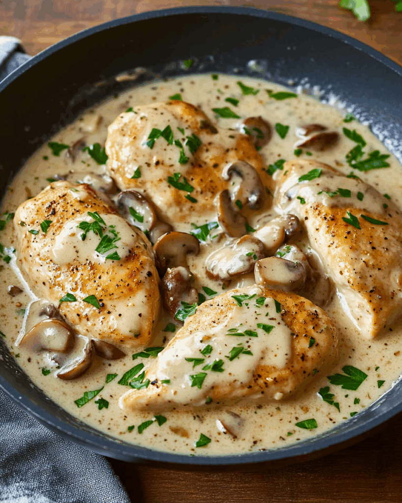 Creamy Mushroom Chicken Breasts - Melissa Recipes